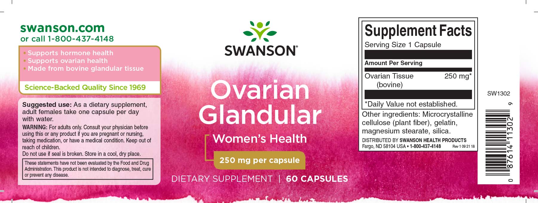 Raw Ovarian Glandular | Swanson Health Products Europe