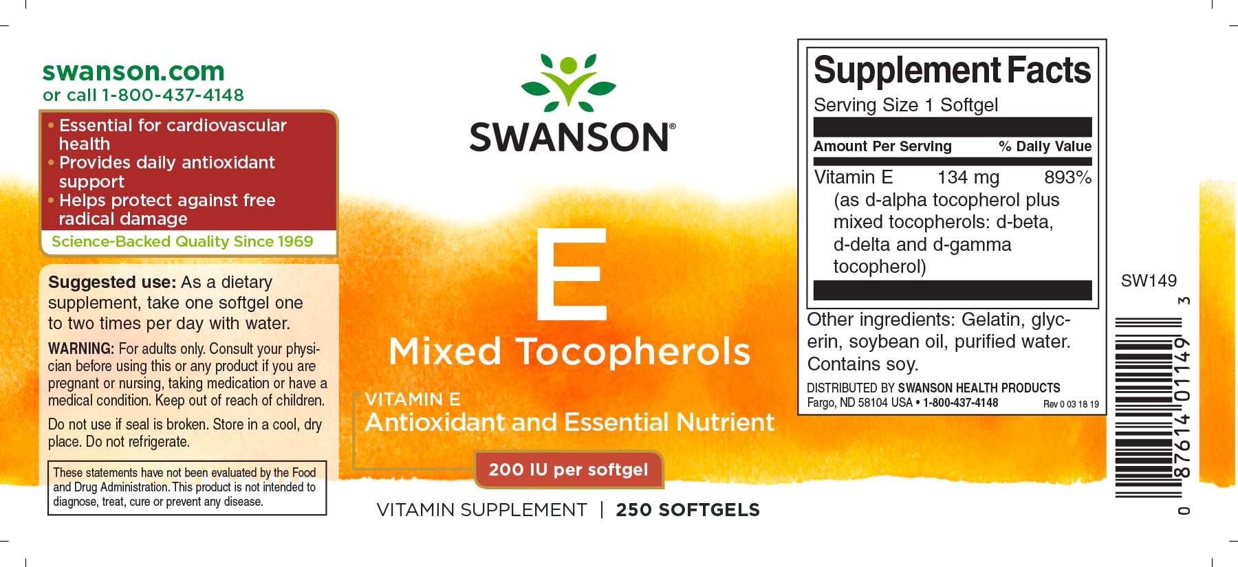 Vitamin-E-angereicherte Tocopherole | Swanson Health Products Europe